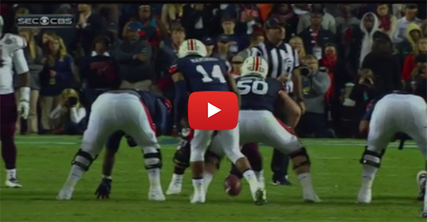 Auburn fumbles on final drive as center snaps the ball into his own ...