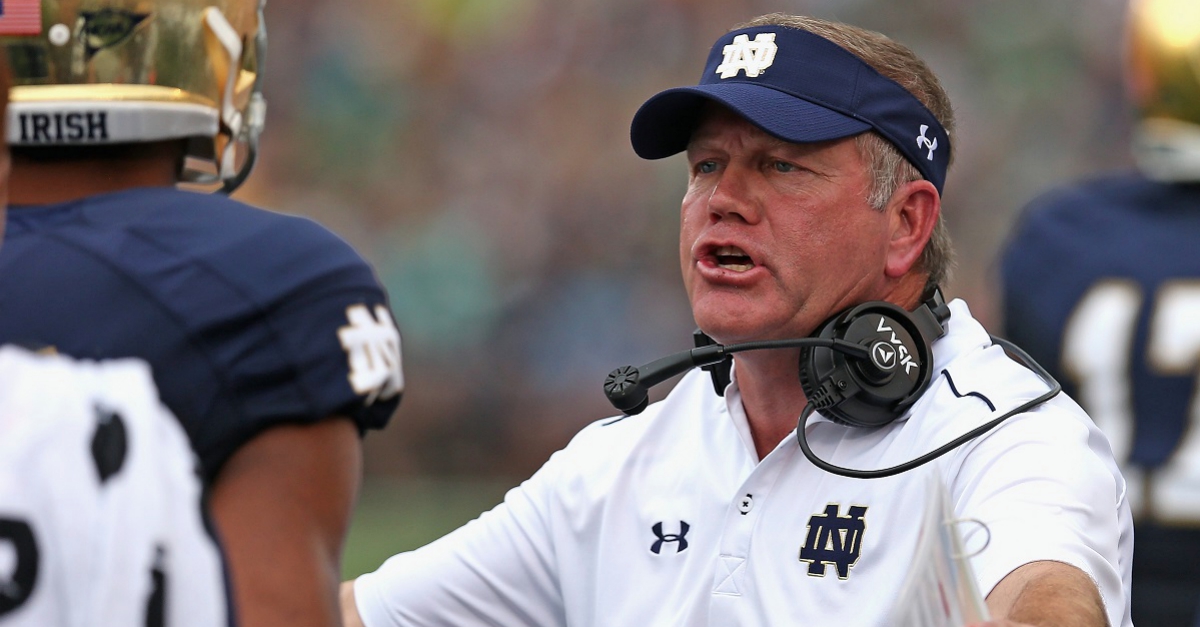 Notre Dame's Brian Kelly throws one of his players under the bus after ...