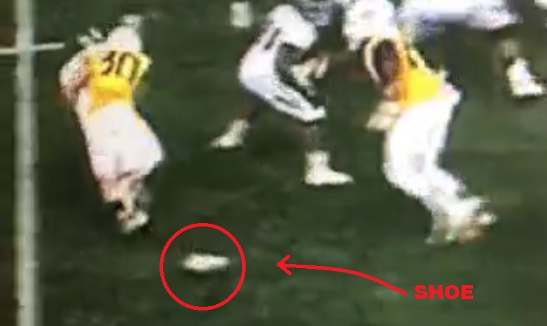 Missouri QB literally gets hit out of his shoes - FanBuzz