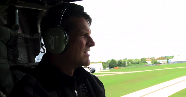 Jim Harbaugh took an aerial tour of Ann Arbor in full Jim Harbaugh ...