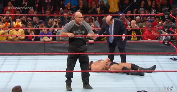 WATCH: Goldberg gives his first spear, Jackhammer on TV in 12 years ...