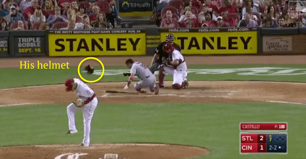 MLB player takes a 97 MPH fastball to the head and his helmet comes ...