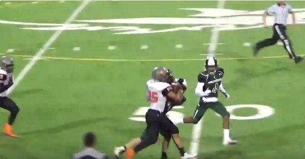 Running back scores a touchdown after miraculous escape from five would ...