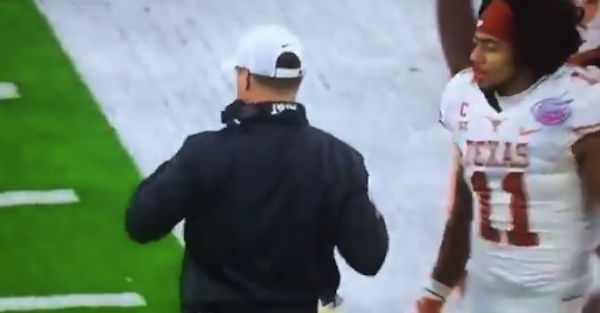 Tom Herman, Texas present mocking gesture directed toward Missouri QB ...