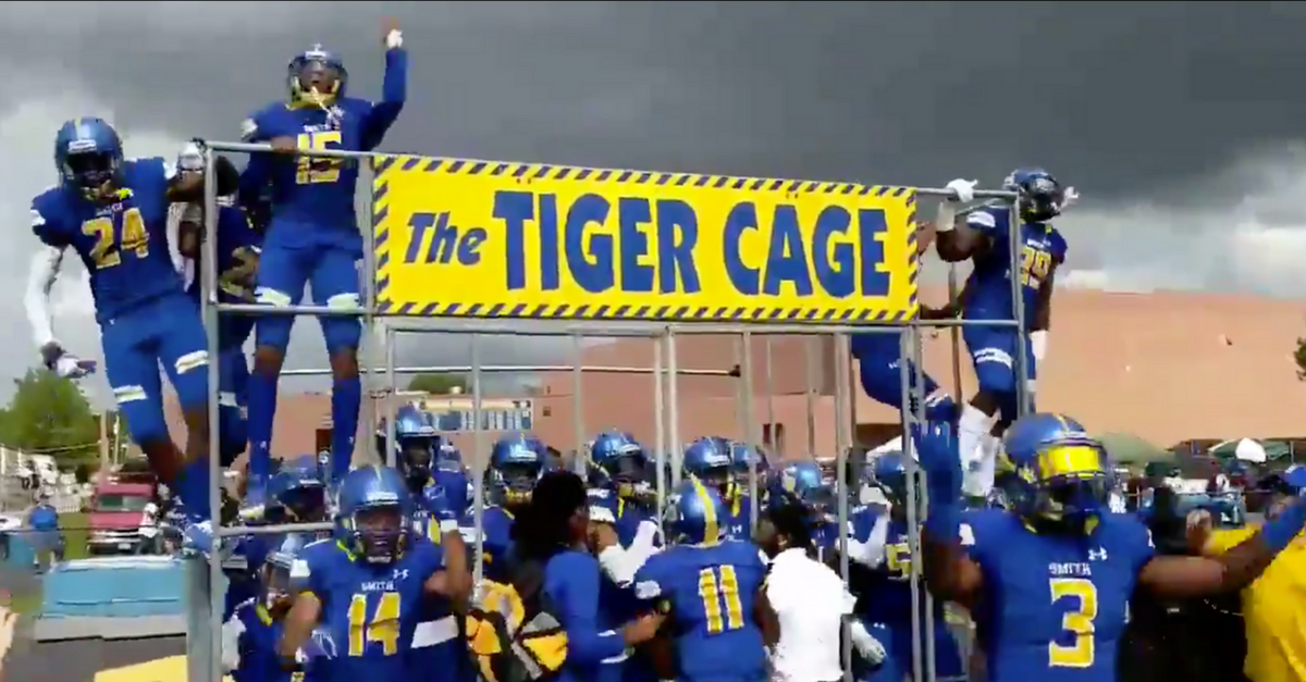 This Virginia High School Football Entrance is Extra Lit - FanBuzz