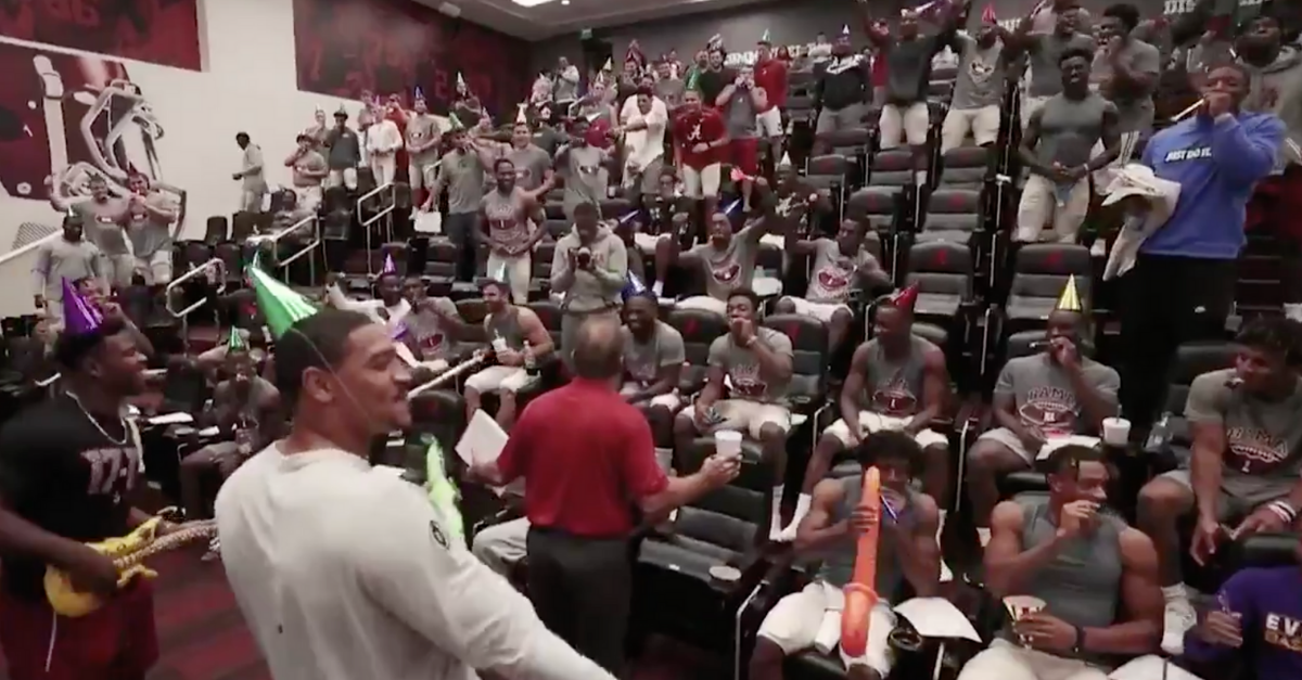 WATCH: Alabama Football Knows How to Celebrate a 67th Birthday - FanBuzz