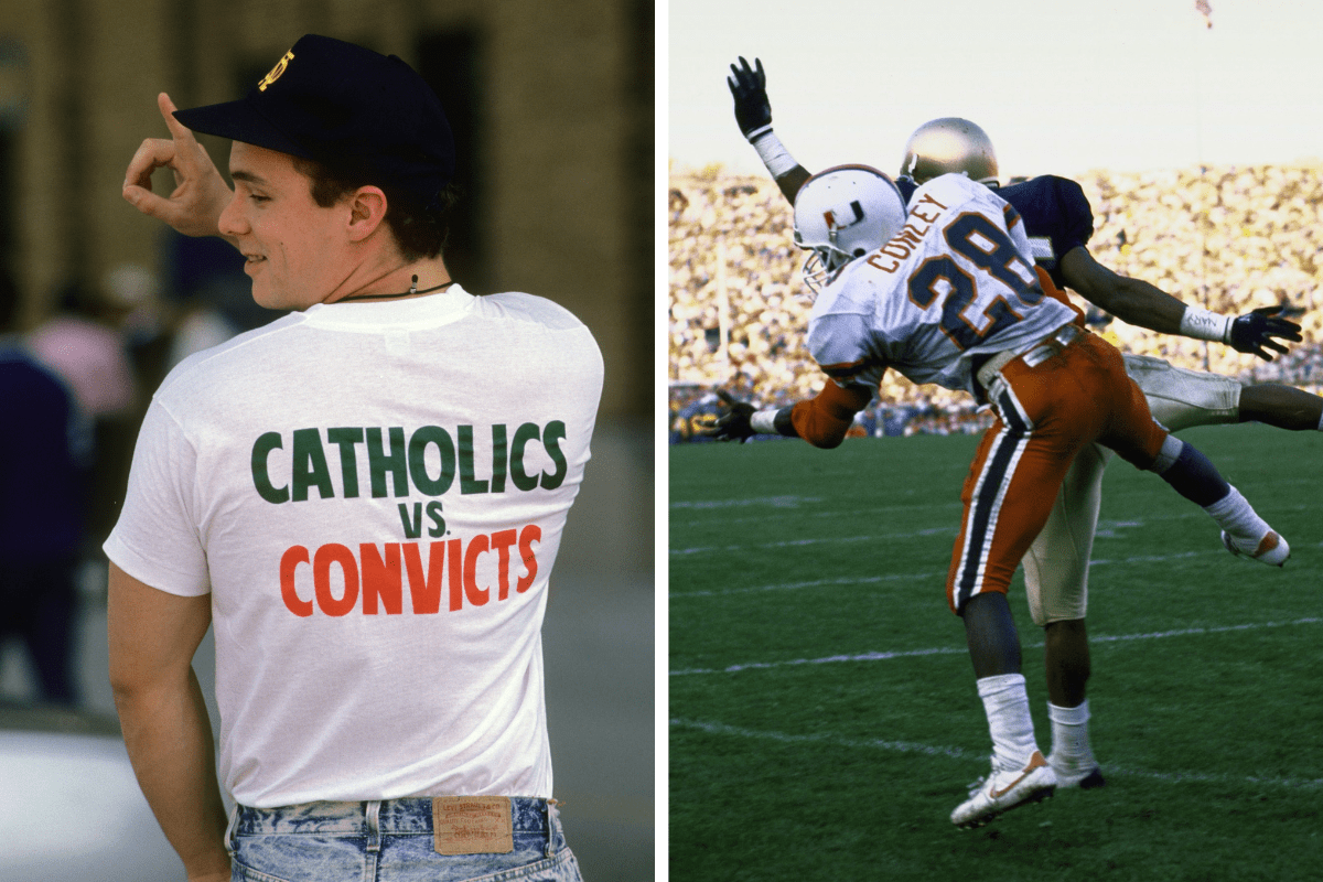 Catholics vs. Convicts: How a T-Shirt Sparked a Heated College Football ...