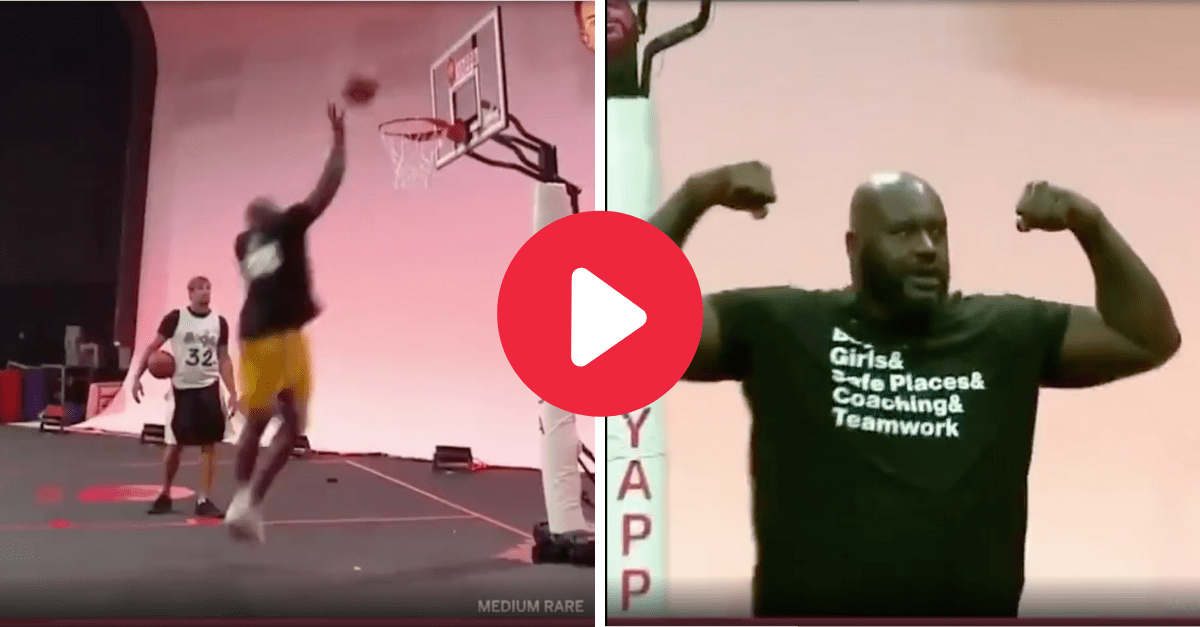 Shaq Effortlessly Breaks Rim While Playing Horse With Gronk - FanBuzz
