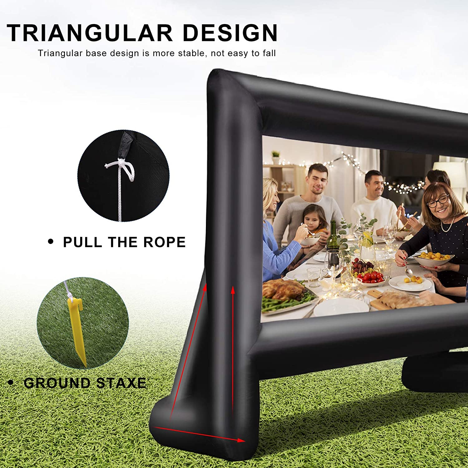 This $160 Inflatable Movie Screen Takes Backyard Watch Parties to the ...