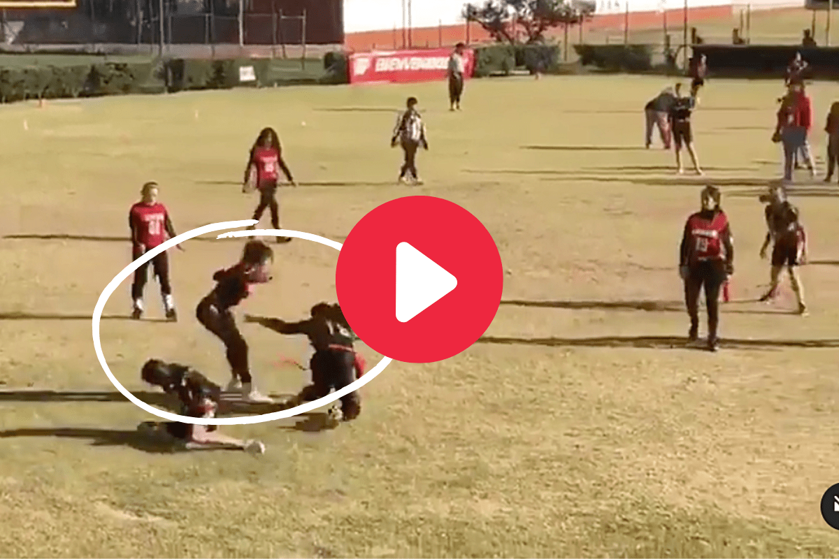 Female Wide Receiver Drops 3 Defenders for Walk-In TD - FanBuzz