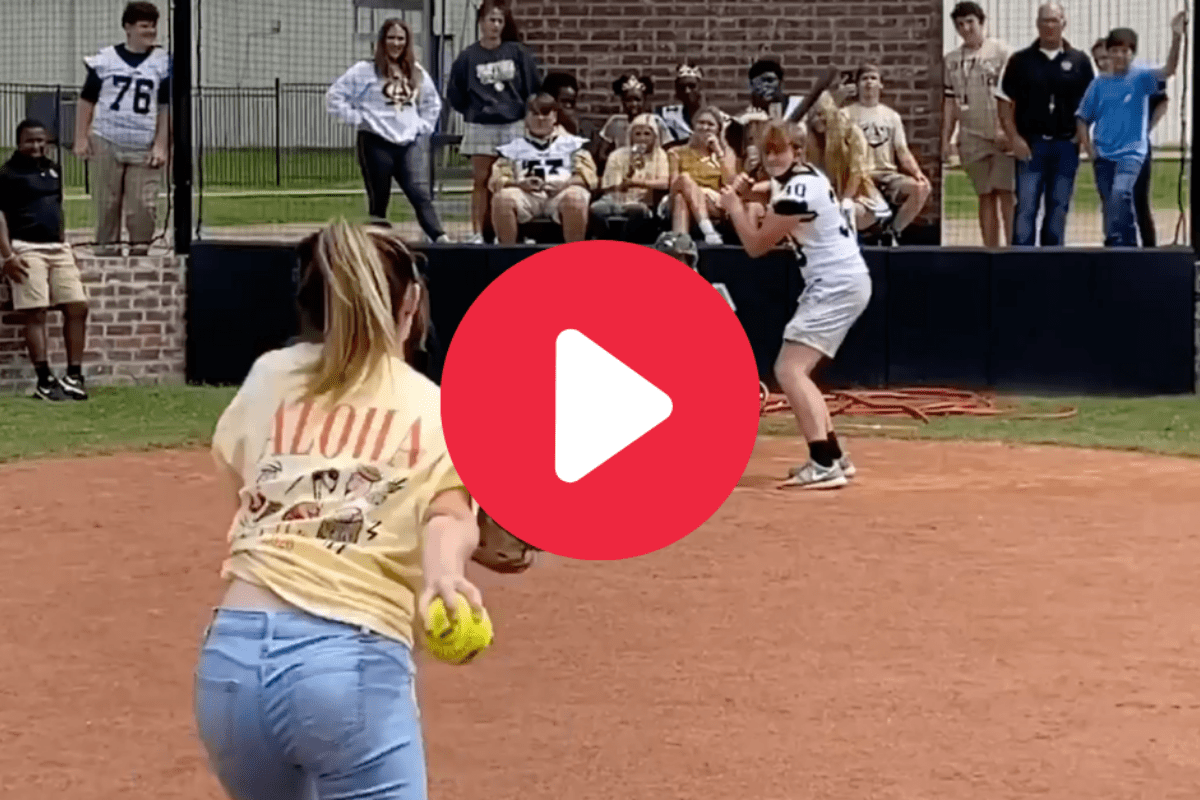 Softball Pitcher Strikes Out Cocky Football Team After $20 Bet - FanBuzz