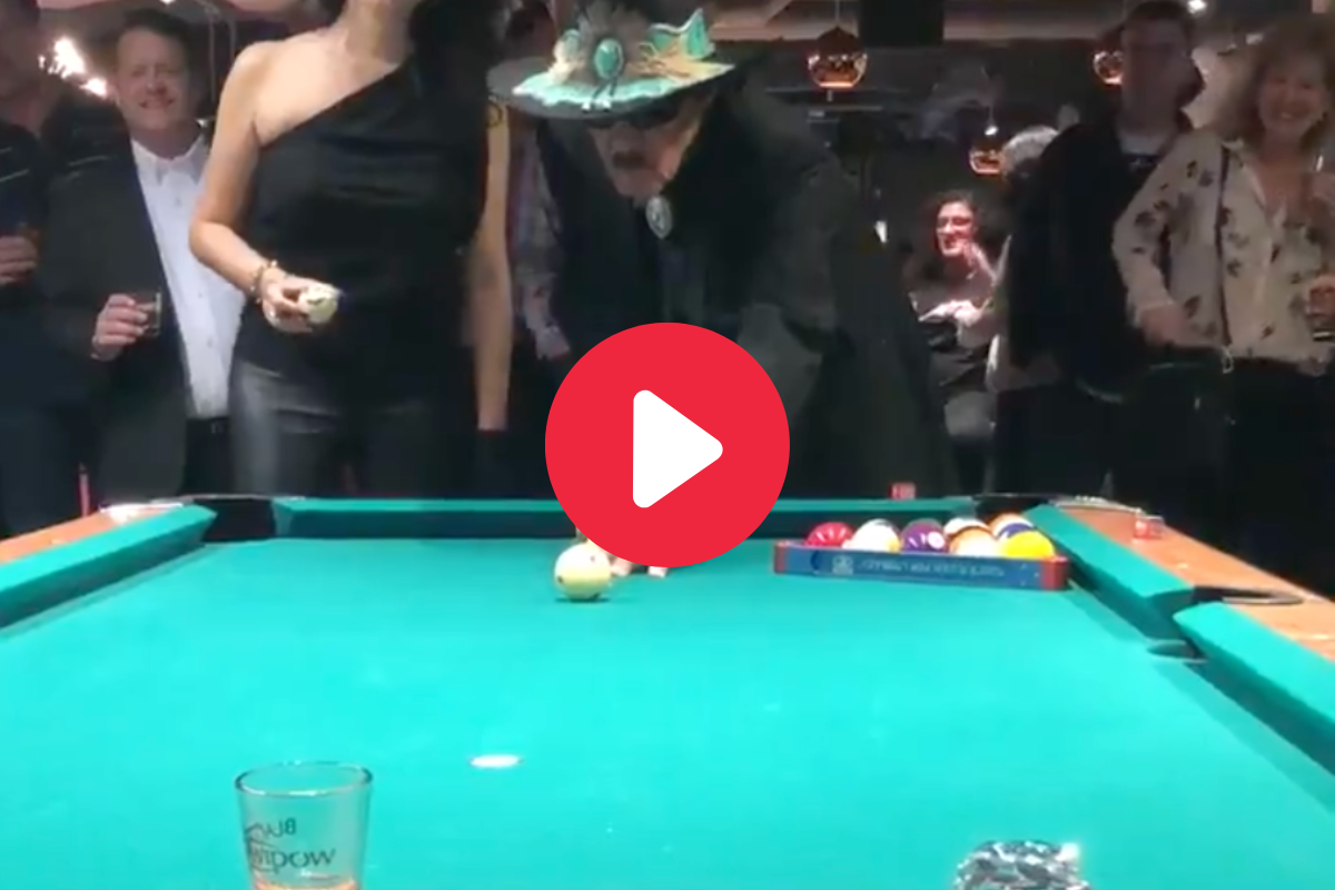 Richard Petty Nails Incredible Pool Trick Shot [VIDEO]