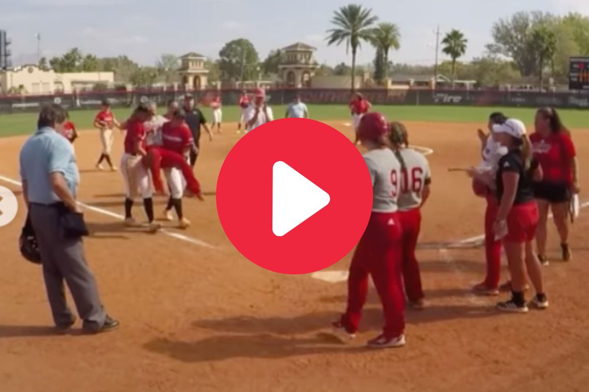 Softball Players Carry Injured Player After Grand Slam Injury