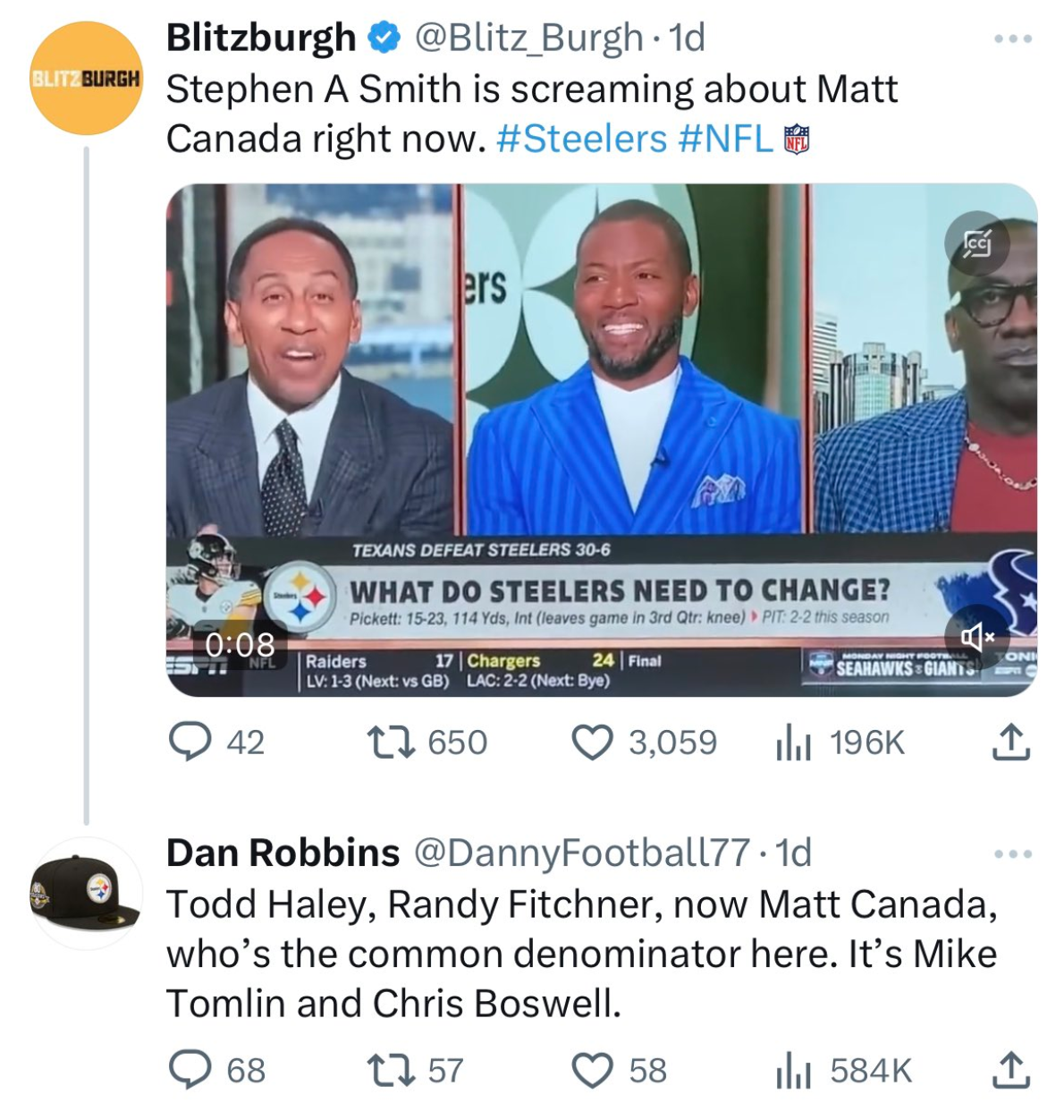 Steelers Coach Matt Canada Gets Caught With Burner Account