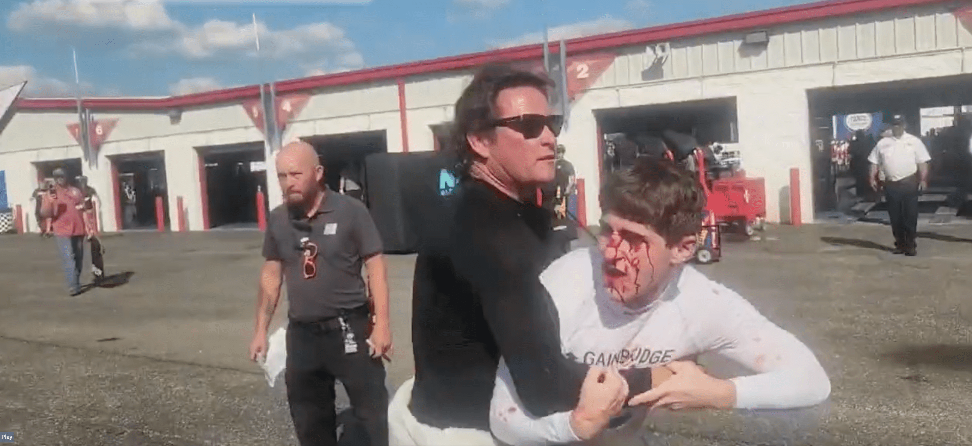 NASCAR Truck Race Fight Turns Bloody at Talladega