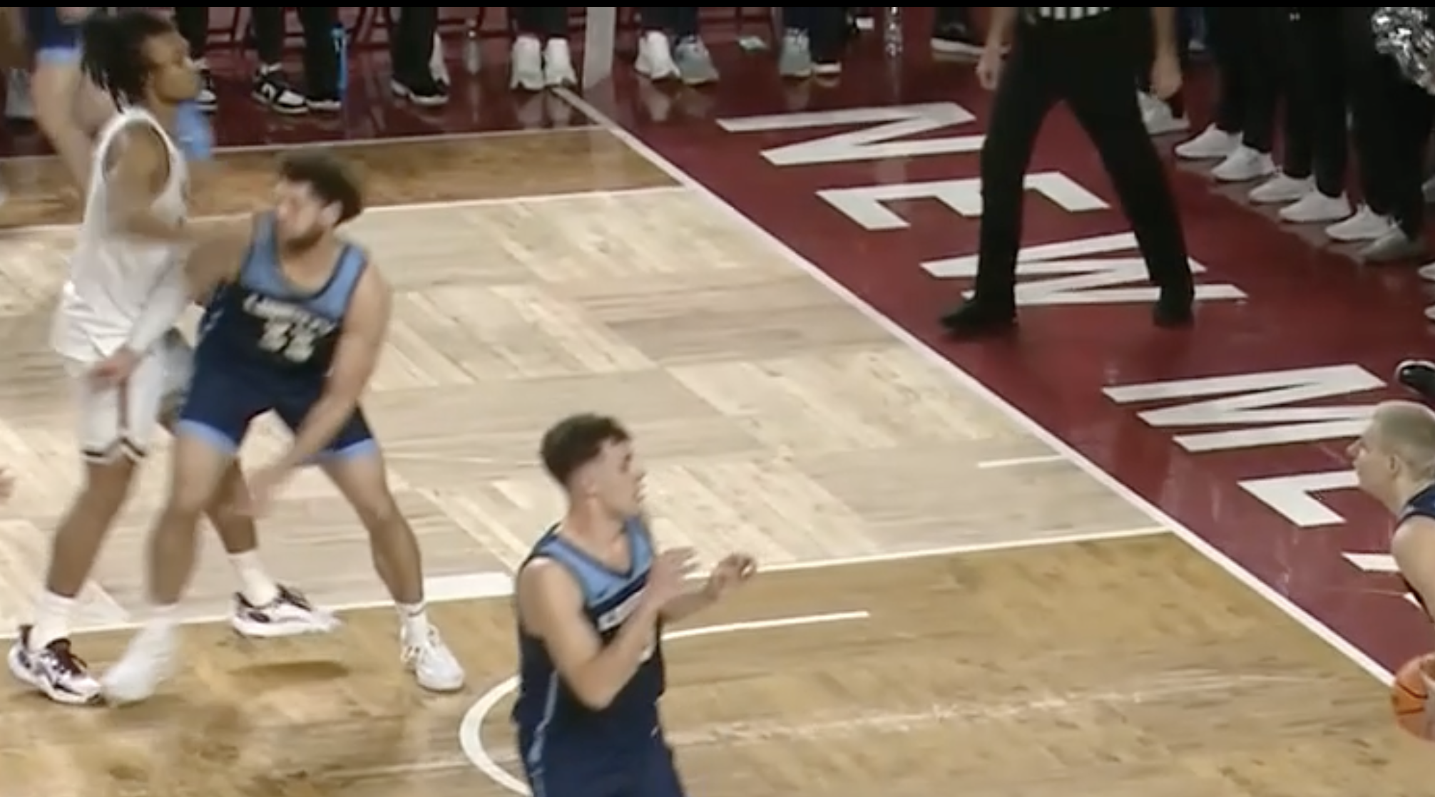 College Basketball Punch Hits Player In Face Mid-Game