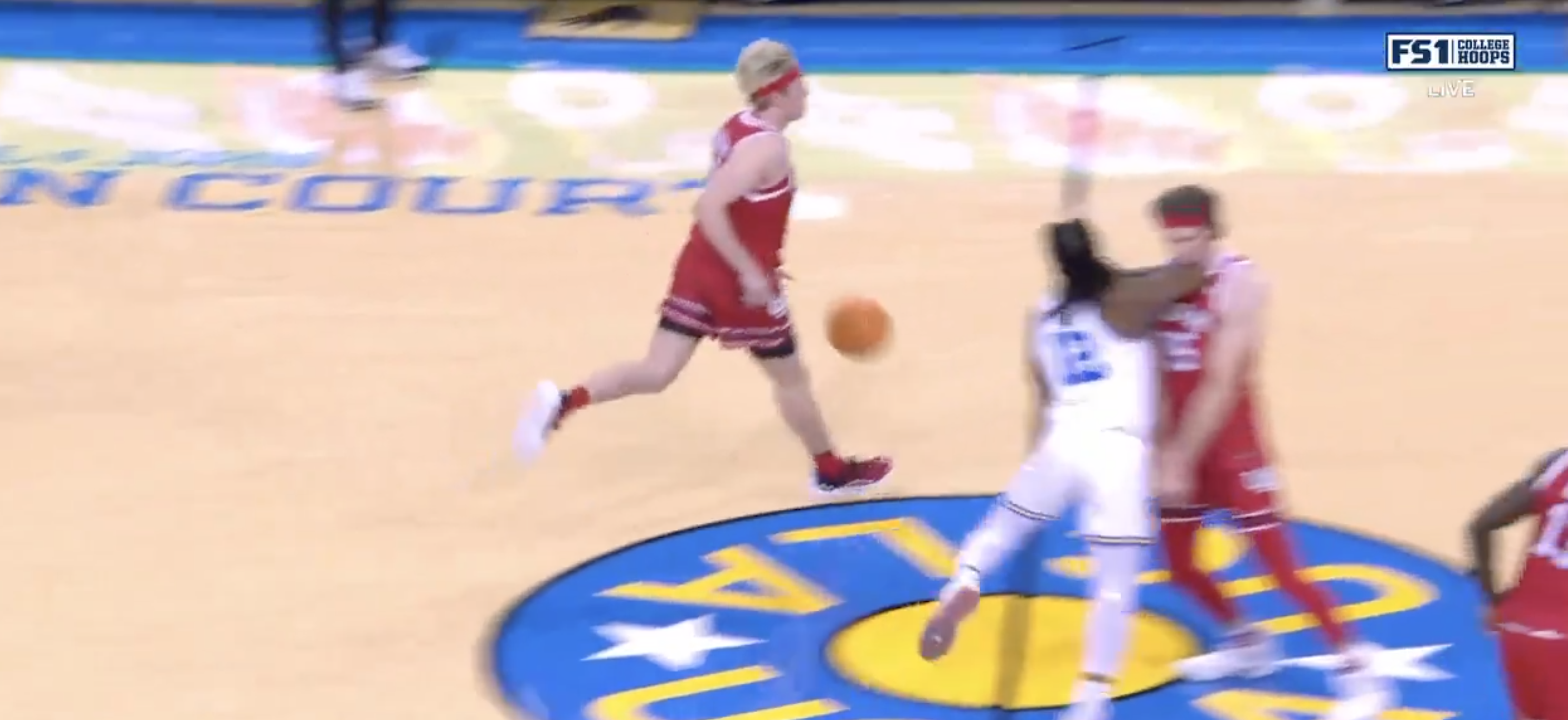 College Basketball Player Ejected For Violent Play
