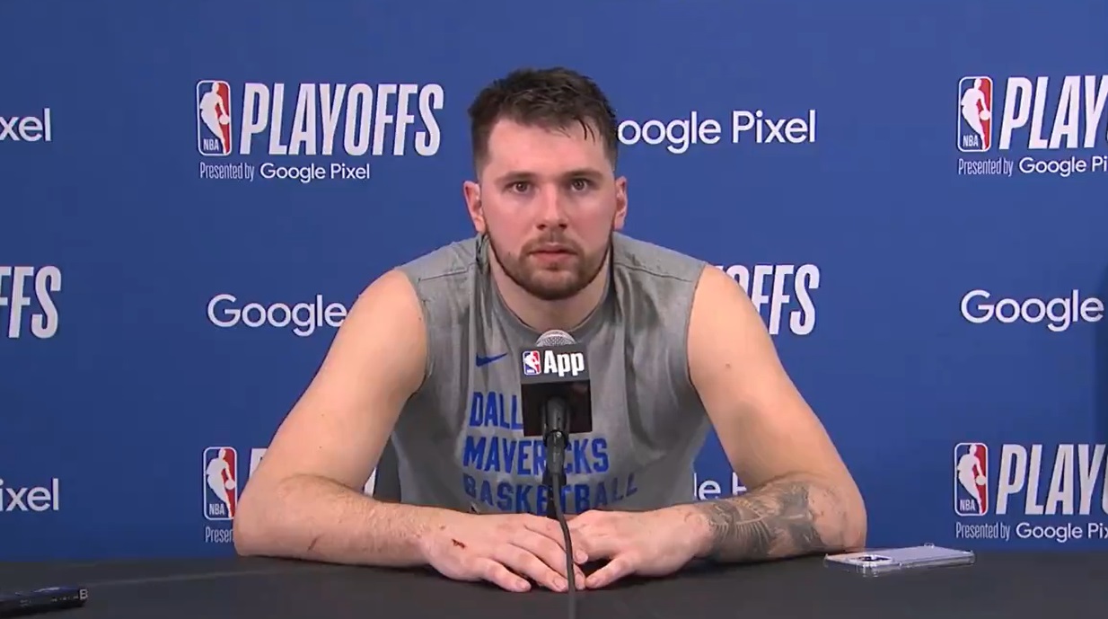 Mavs Star Luka Doncic Reacts To Some Sort Of Weird Moaning During Press ...