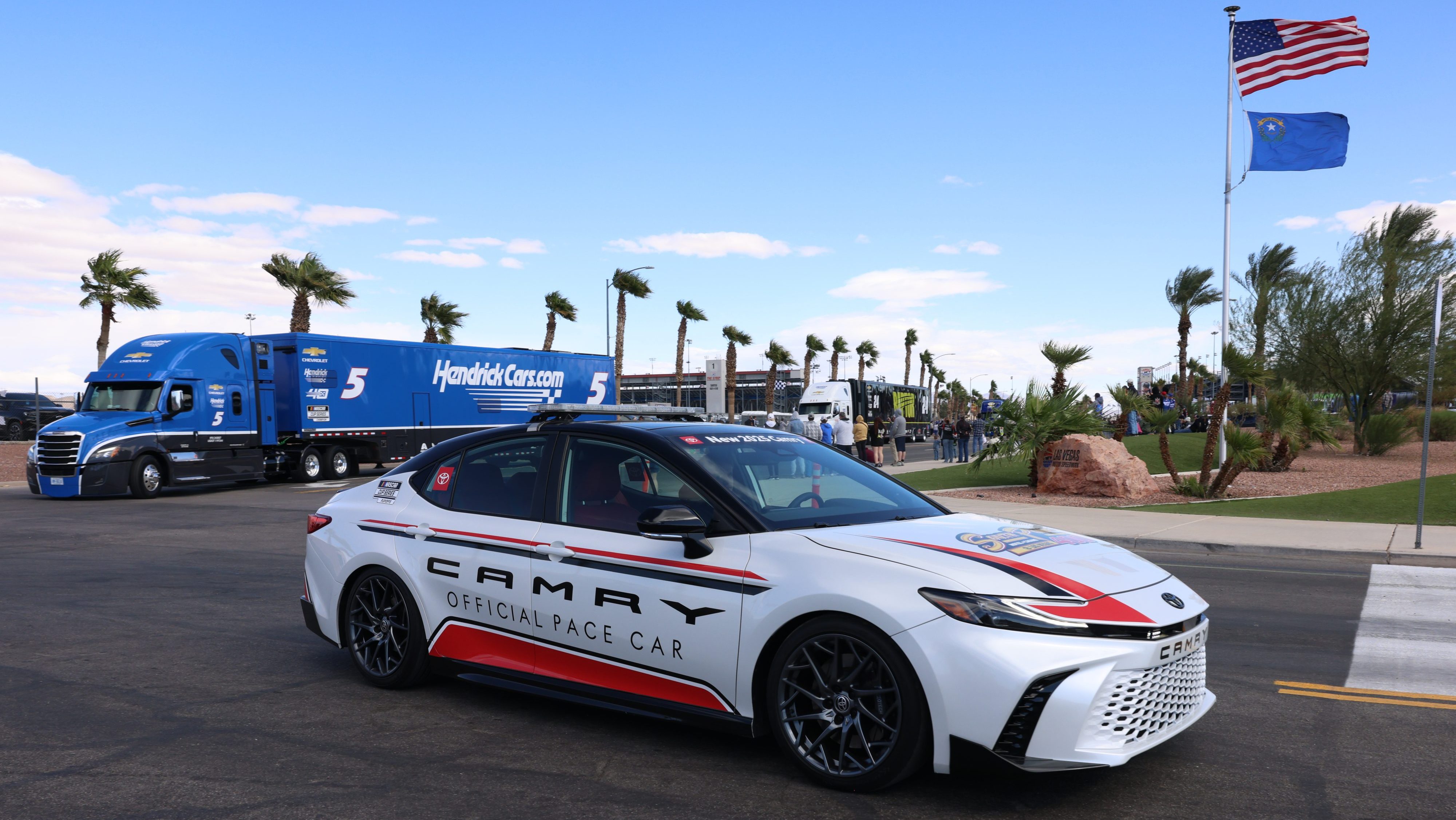 Pace car driver takes out sand barrels in bizarre incident - FanBuzz