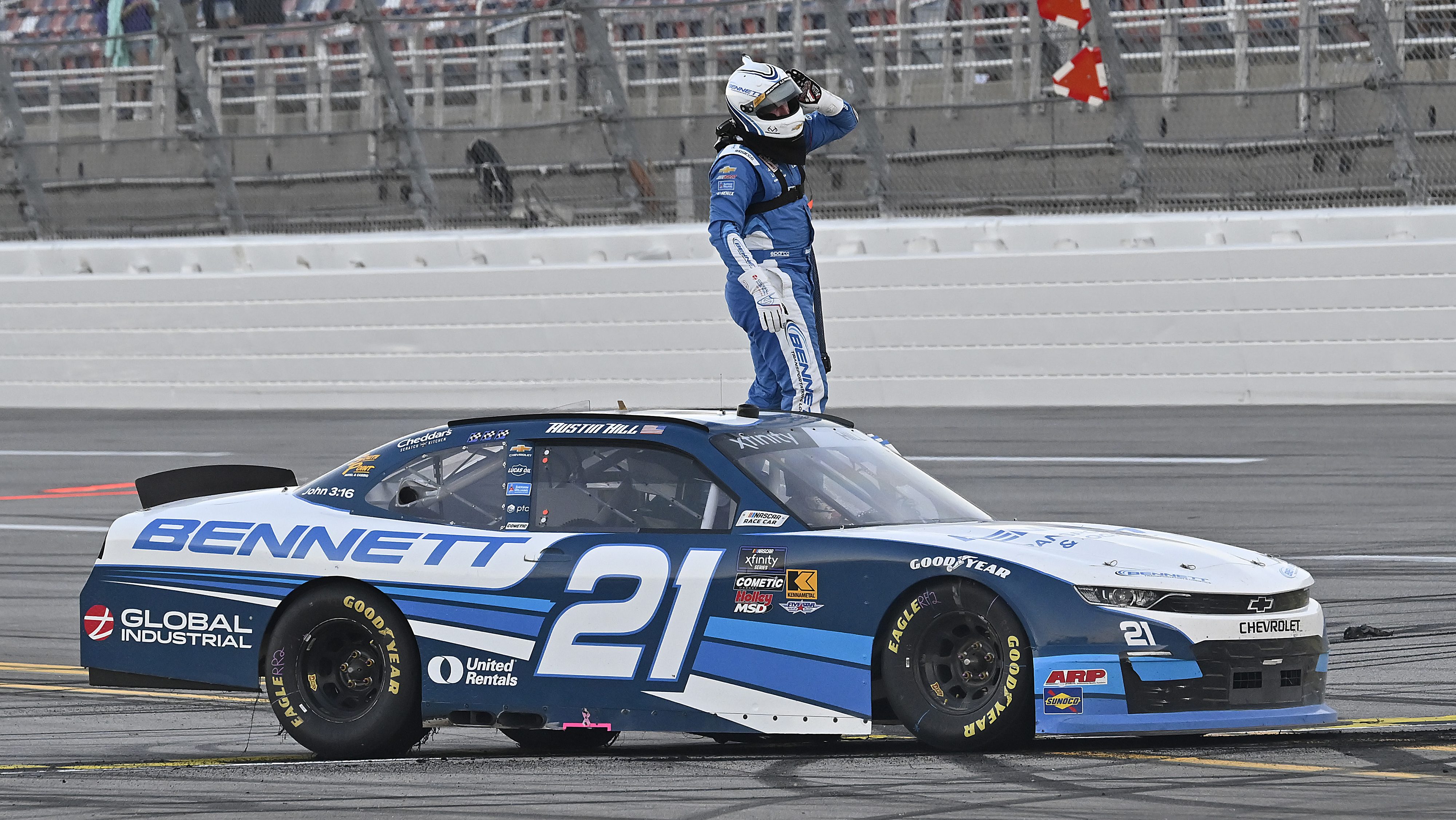 Austin Hill delivers a message after another Talladega win - FanBuzz